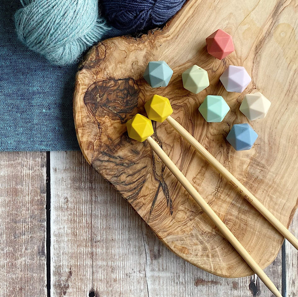 Needle protectors for knitting - icosahedrons – Eldenwood Craft